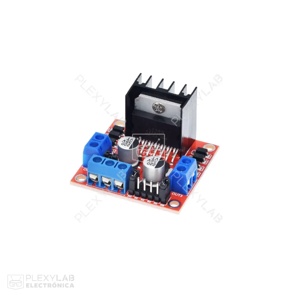 Módulo driver controlador de motores Puente H L298N | PLEXYLAB